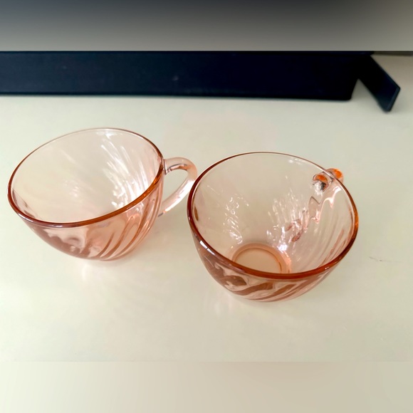 Arcoroc | Dining | Arcoroc France Glassware Rosaline Blush Pink Swirl ...